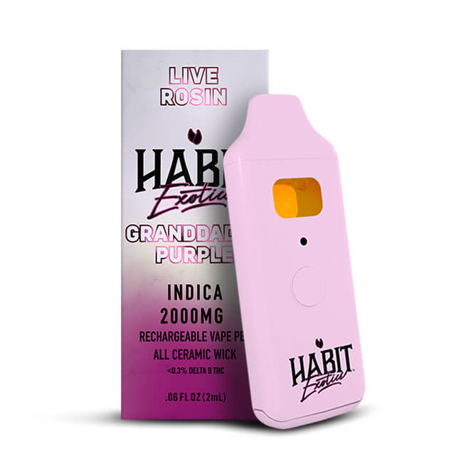 Habit Live Rosin Exotics 2G THCA Disposable Vape - 502 Hemp